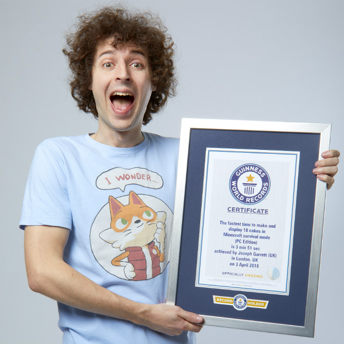 YouTube star Stampy Cat sets new Minecraft cake record! | Guinness ...