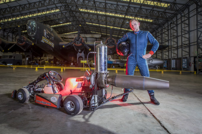 Check out this rocketing jet-propelled go-kart that can reach 112 mph ...