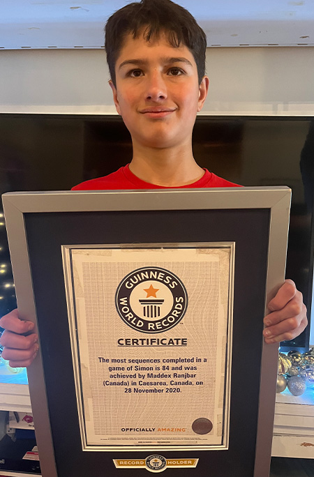10-year-old with incredible memory breaks Simon record | Guinness World Records