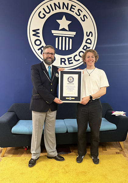 George solved a record-breaking number of Rubik's cubes while running a ...